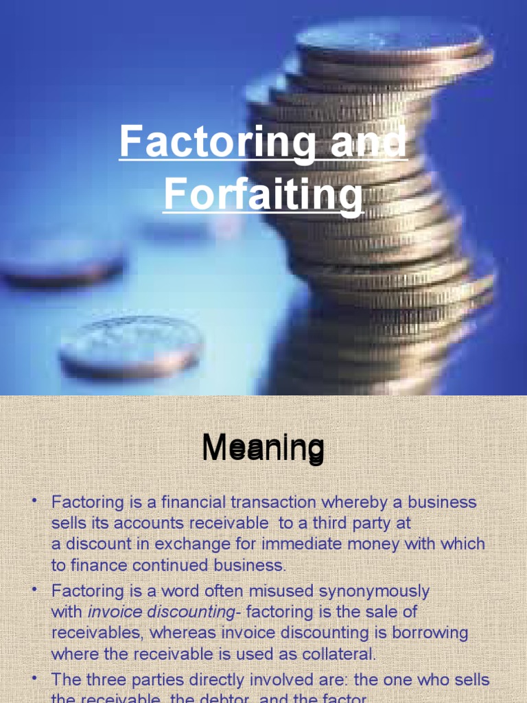 Factoring and Forfaiting | Download Free PDF | Factoring (Finance ...