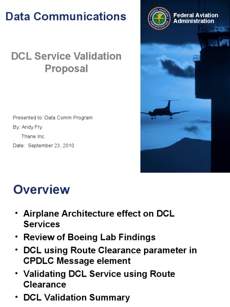 DCL Service Validation Ib | PDF | Aviation | Systems Engineering