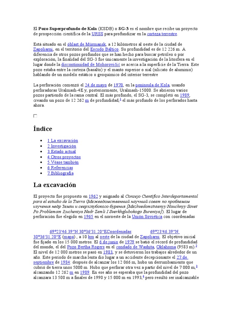 Pozo de Cola Estudio | PDF | Estructura de la tierra | Geología
