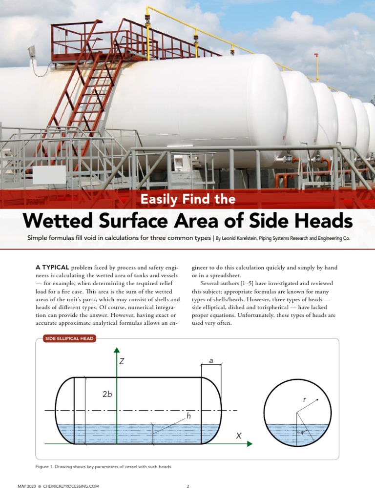 Easily Find The Wetted Surface Area of Side Heads | PDF | Area | Sphere