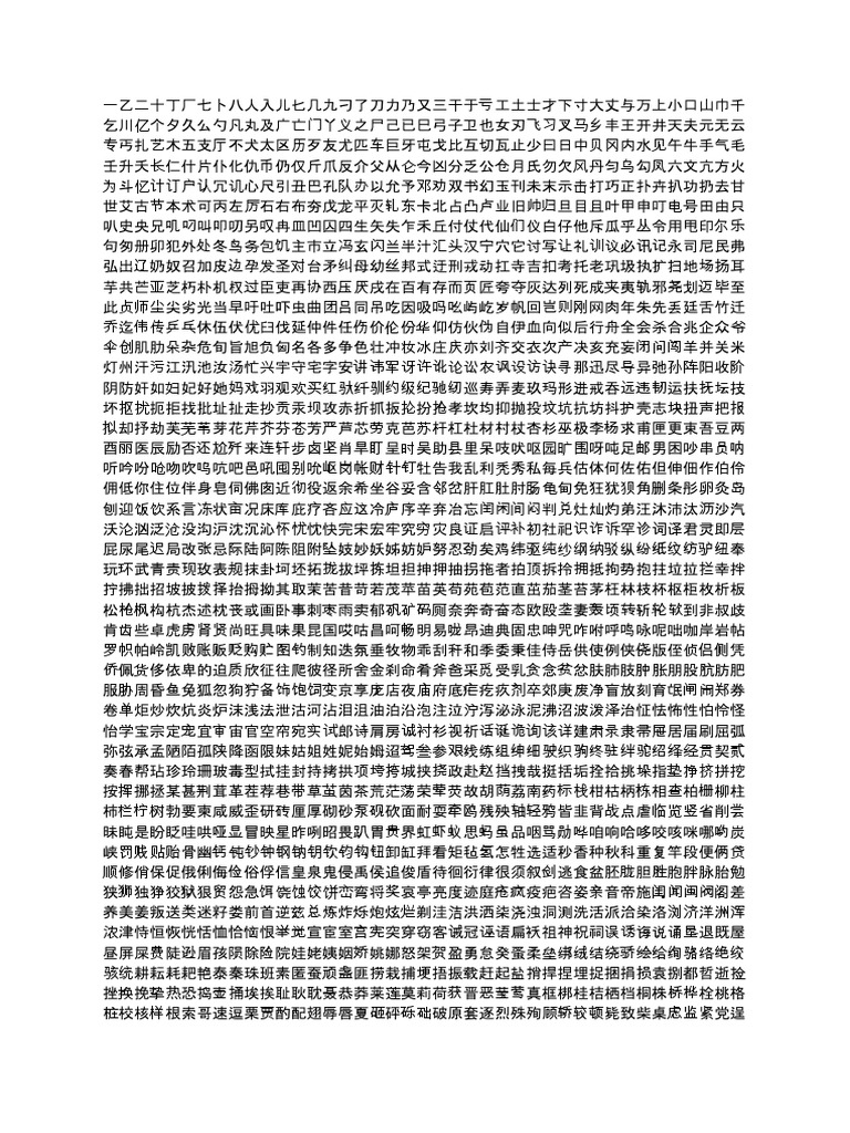 3500 Most Common Chinese Characters | PDF | Chemical Elements | Sets Of ...