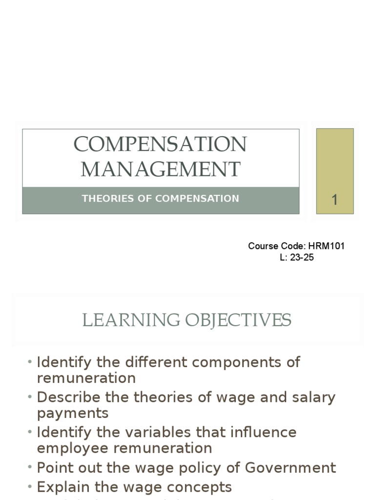 Compensation Management | PDF | Wage | Employment