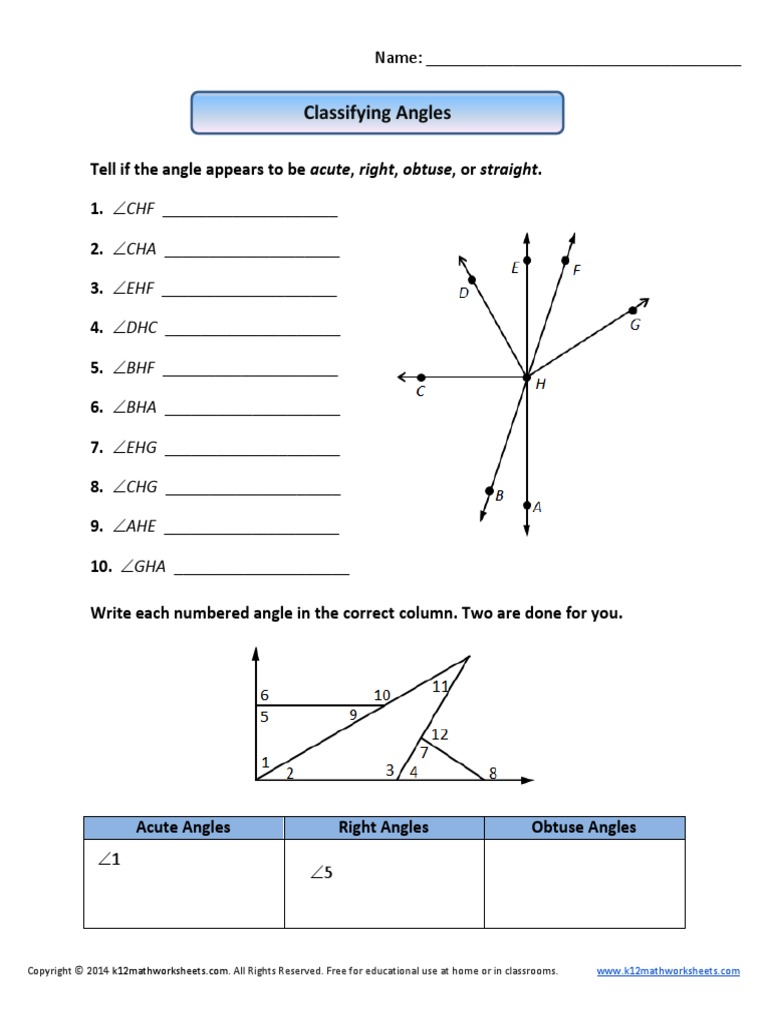 Classifying Angles | PDF | Rotation | Physical Phenomena