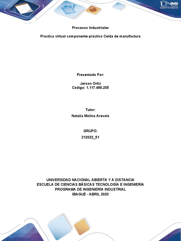Informe Practica Virtual Componente Práctico Celda de Manufactura ...