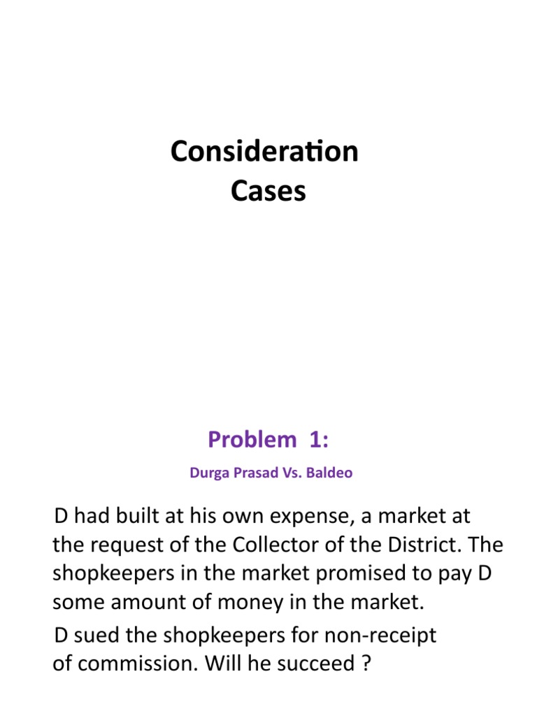 13 - Cases On Consideration | PDF | Grocery Store | Business Law