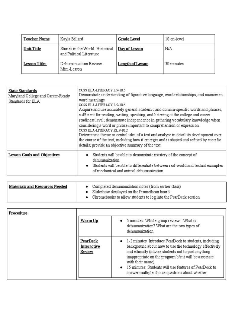 Interactive Lesson Plan | PDF | Educational Technology | Cognition