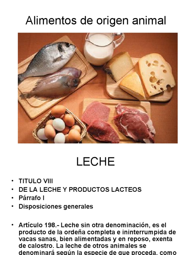 Clase - 7 Alimentos de Origen Animal Ucv | Descargar gratis PDF | Carne ...