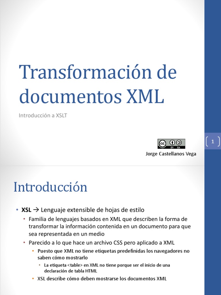 Introducción A XSLT | PDF | X camino | Xml