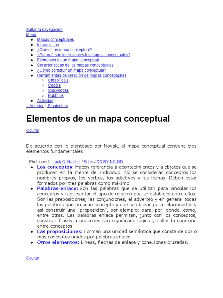 Elementos de Un Mapa Conceptual | PDF