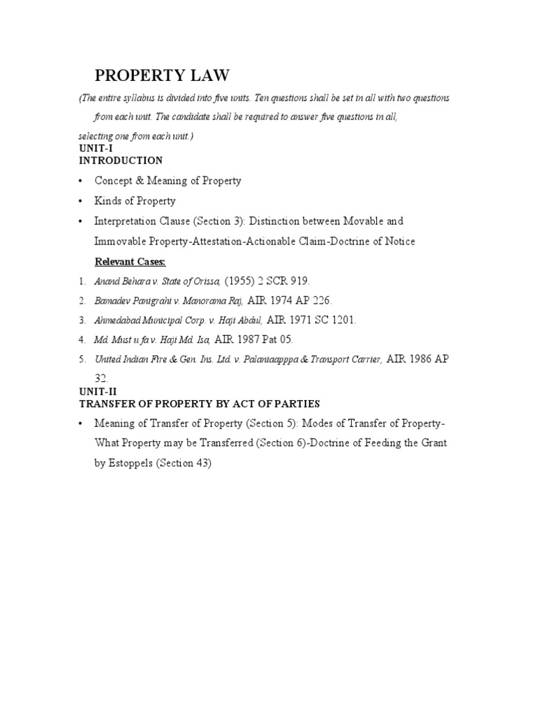 Property Law | PDF | Urban | Virtue