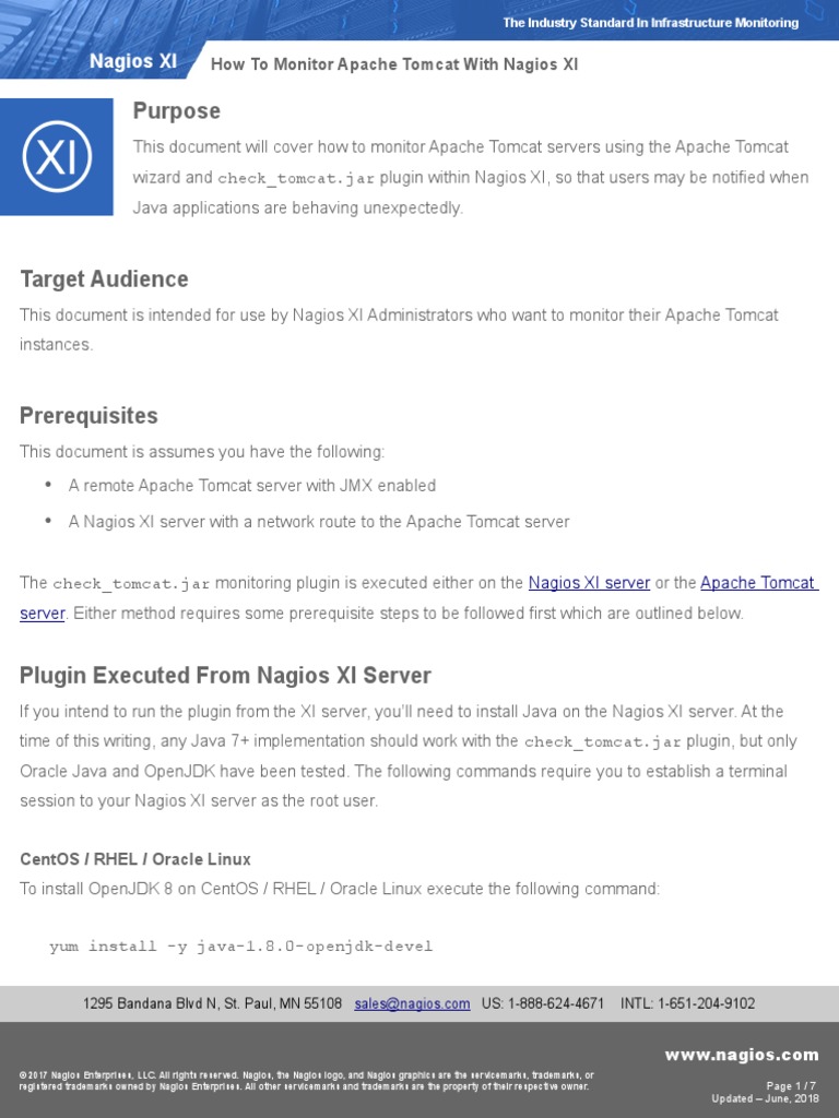 Apache Tomcat With Nagios XI PDF | PDF | Java (Programming Language ...