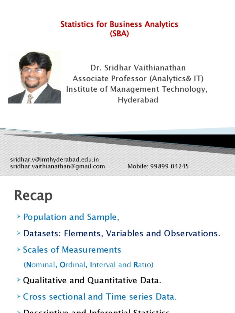 3 Business Statistics | PDF | Mean | Correlation And Dependence