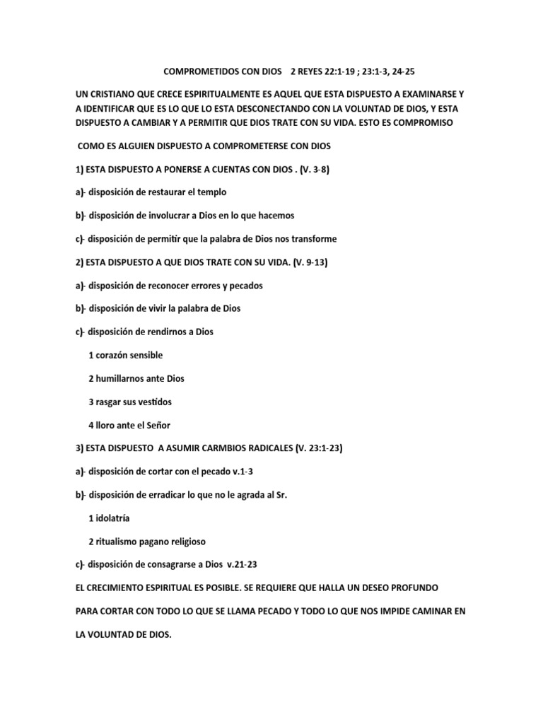 Comprometidos Con Dios 2 Reyes 22 | PDF | Derecho | Hogar, jardinería y ...