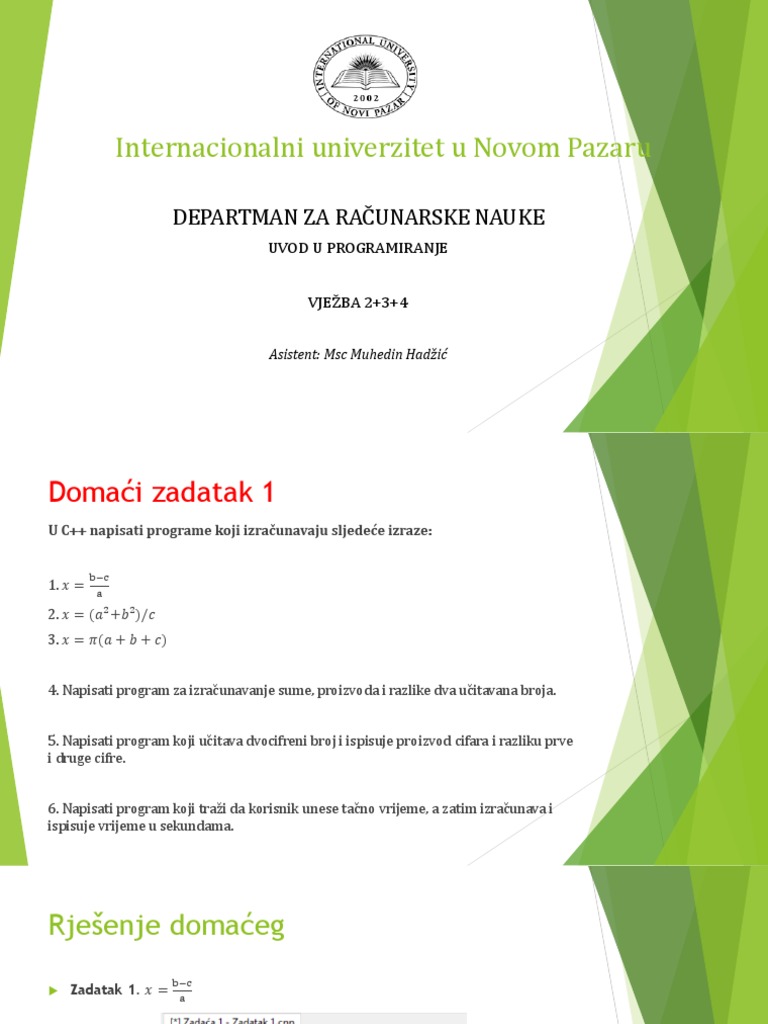 Vjezba 2+3+4 C++ | PDF