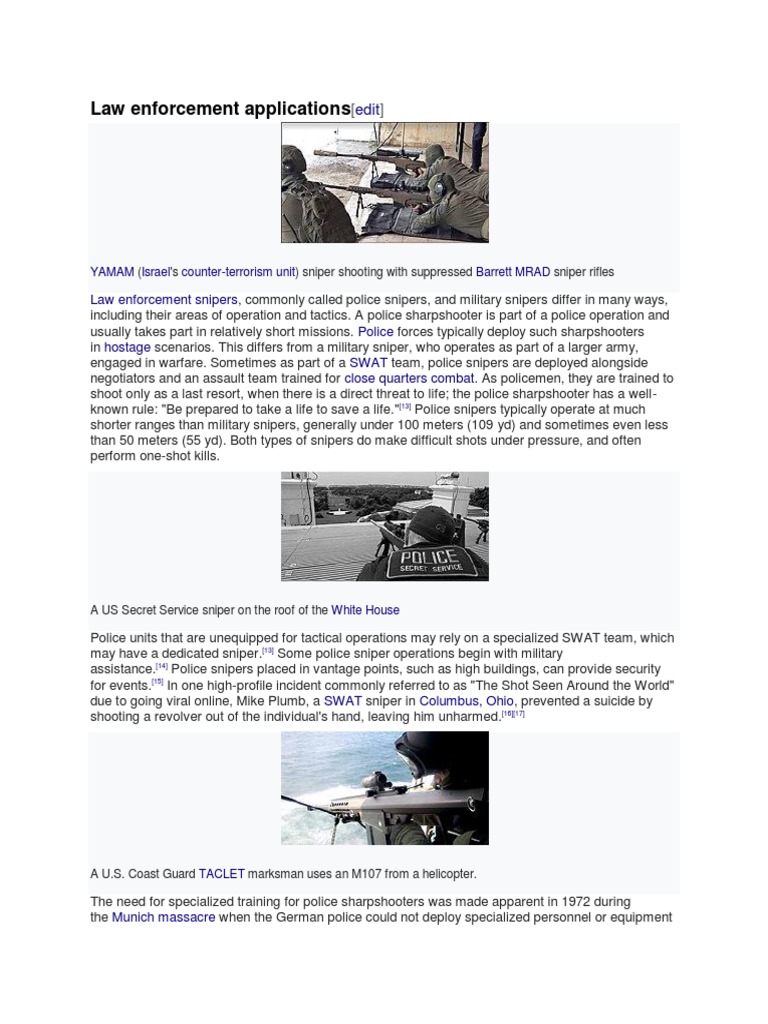 Law Enforcement Applications: Law Enforcement Snipers Police Hostage ...