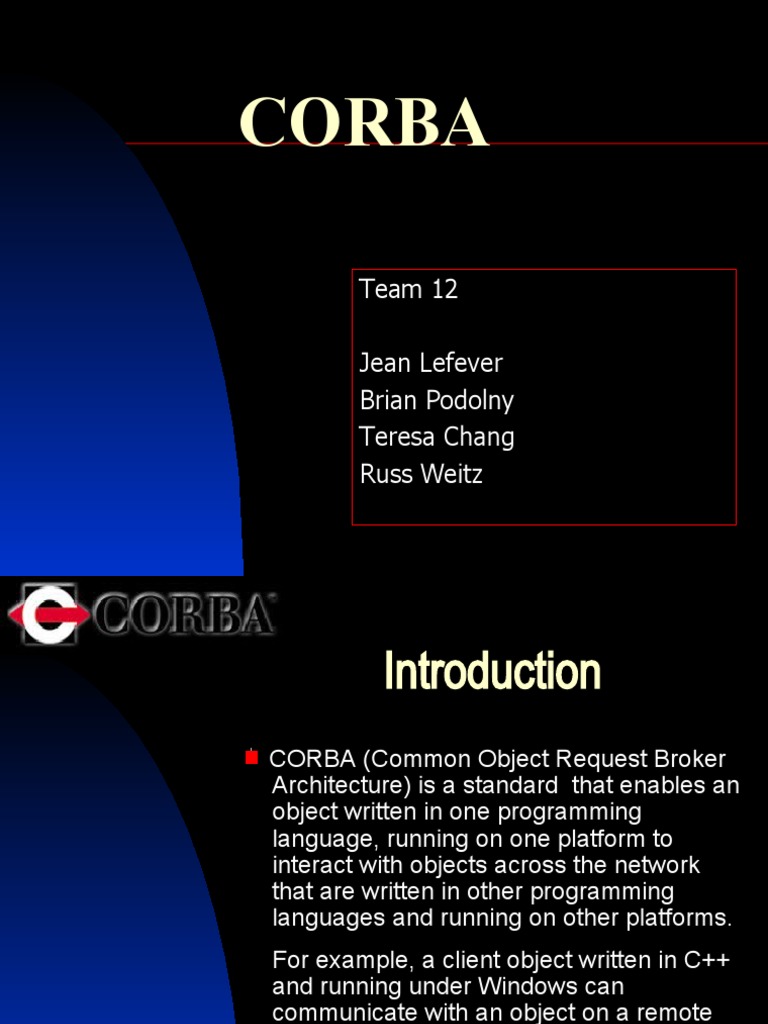 Understanding CORBA Architecture and Uses | PDF | Common Object Request ...