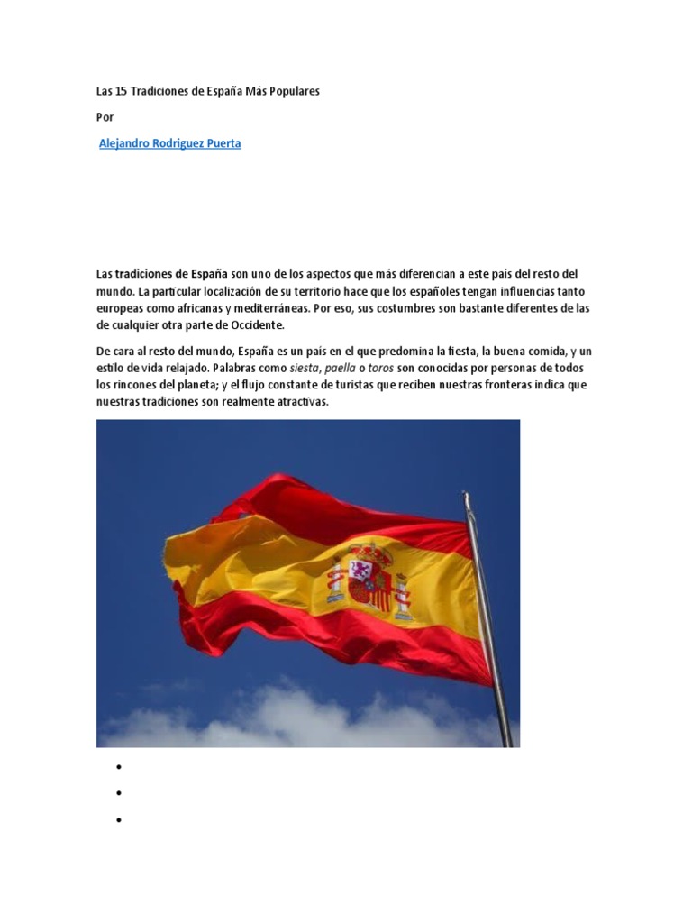 Las 15 Tradiciones de España Más Populares | PDF | Toreo | Camino de ...