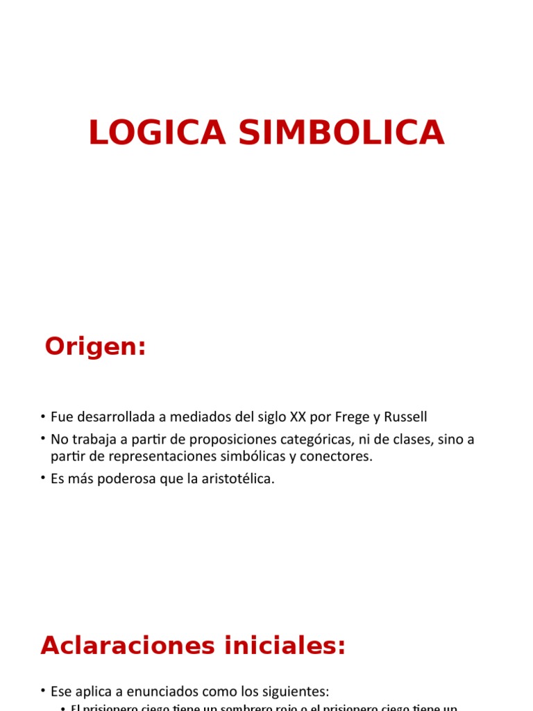 Logica Simbolica | PDF | Lógica | Expresiones lógicas