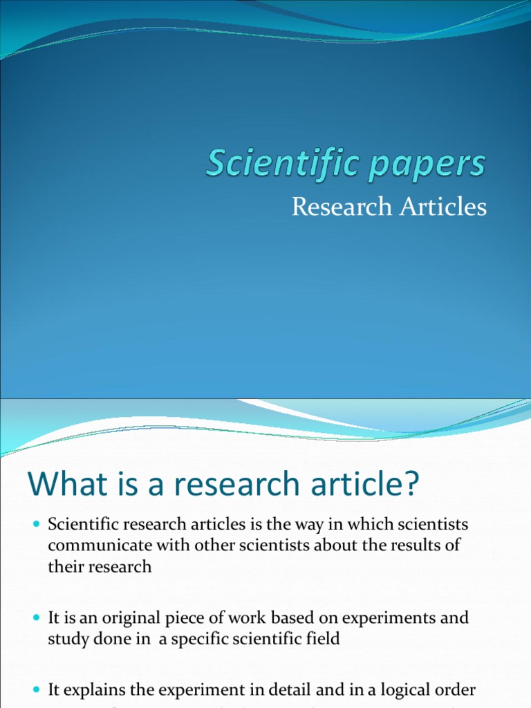 Understanding Research Articles Structure | PDF | Academic Journal ...