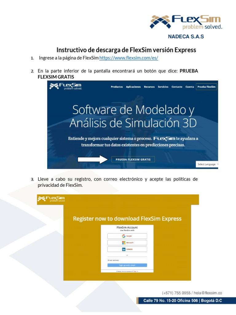 01 - Instructivo Descarga Flexsim Express 2020-03 | PDF