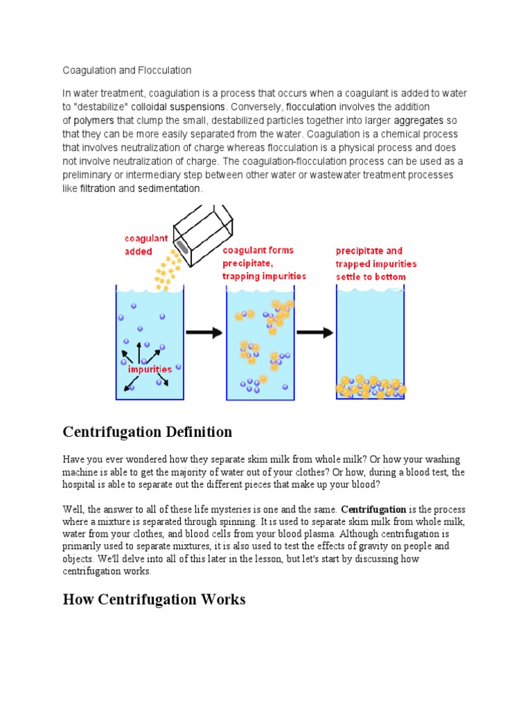 Coagulation and Flocculation | PDF | Unit Operations | Chemistry