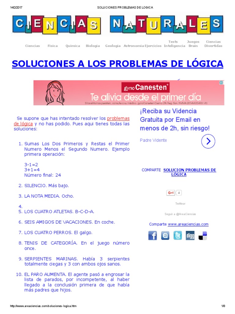 54 Soluciones Problemas de Logica | PDF | Pelo | Rubio 54 Soluciones Problemas de Logica | PDF | Pelo | Rubio
