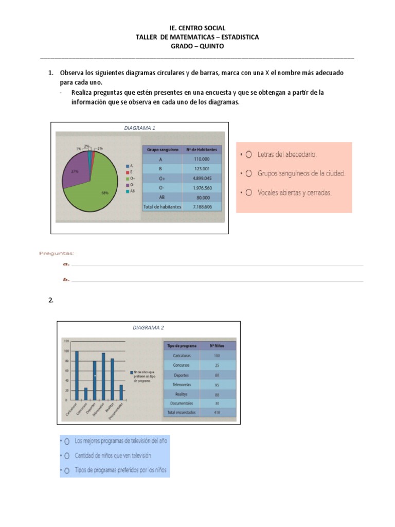 Análisis de datos y gráficos estadísticos en Matemáticas | PDF