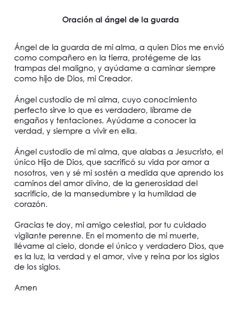 Ángel Custodio de Mi Alma PDF | PDF