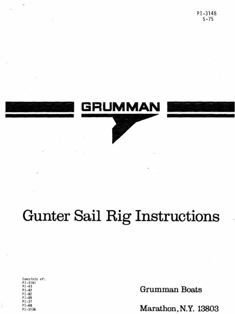 Grumman Sailing Canoe Gunter Rig | PDF