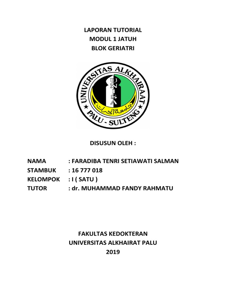 Laporan Tutorial Modul Jatuh | PDF