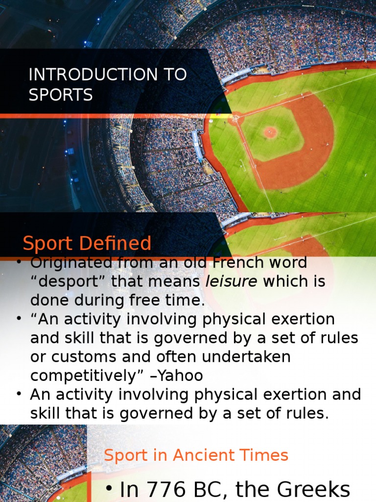 Introduction To Sports | PDF | Sports | Physical Fitness