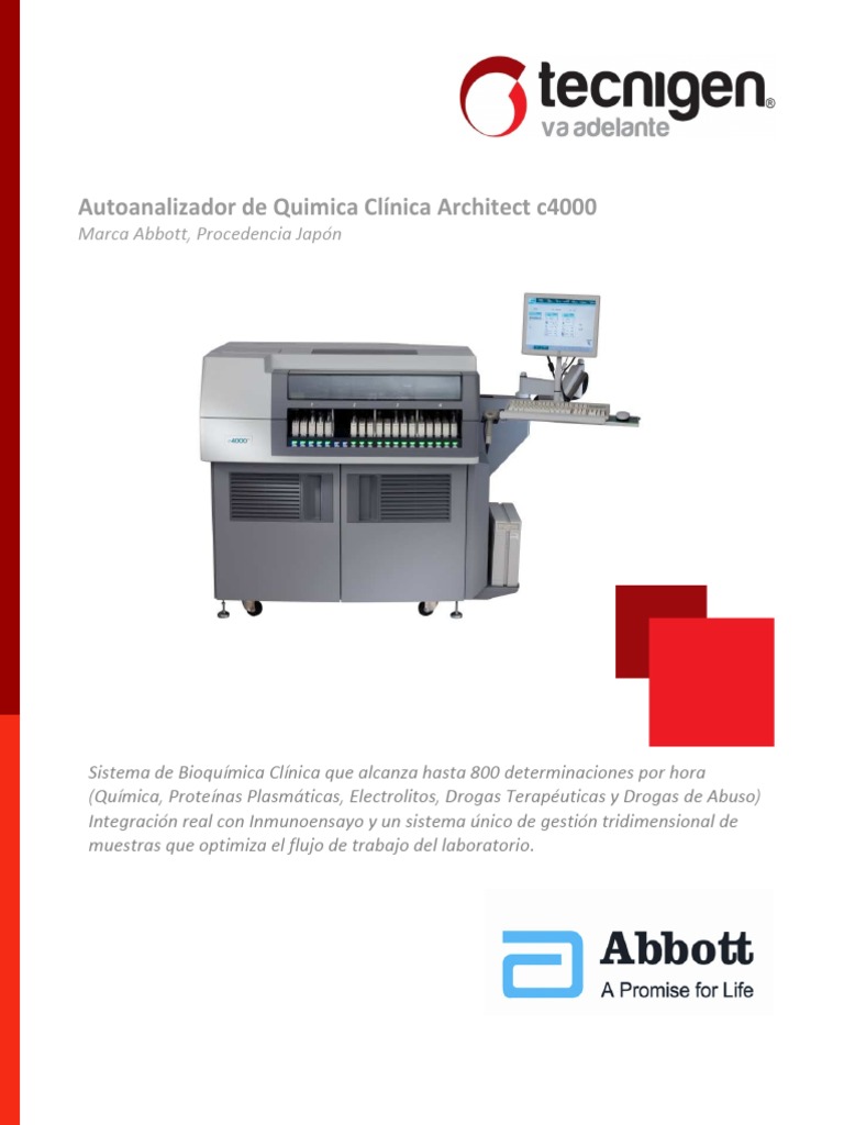 Especificaciones Técnicas Architect c4000 Rev PDF | PDF | Química ...