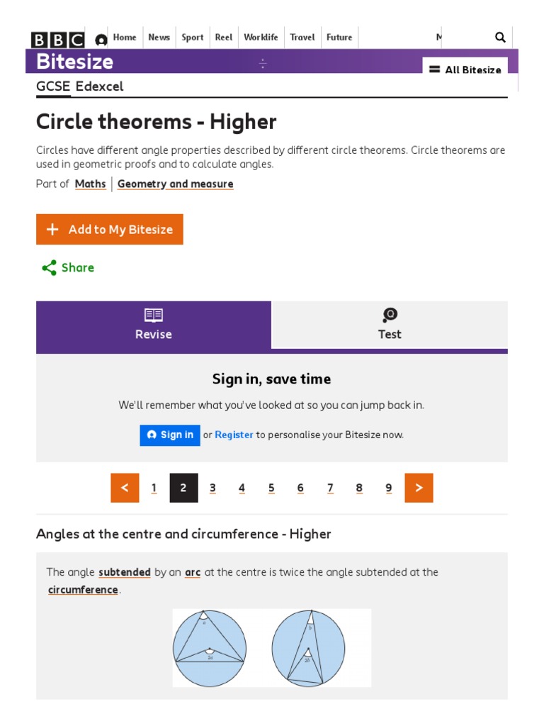 Angles at The Centre and Circumference - Higher - Circle Theorems ...