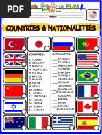 Countries and Nationalities Reading Comprehension | PDF