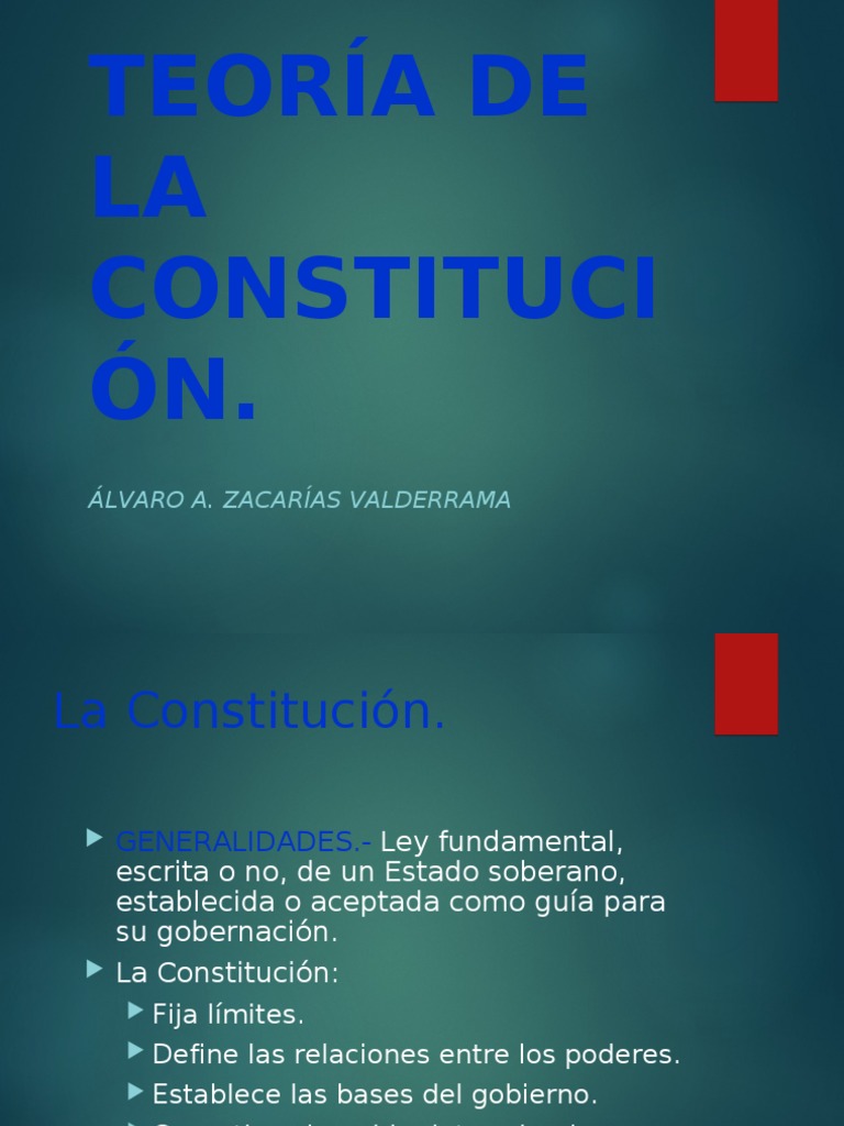 Teoria De La Constitución Pdf Constitución Ley Constitucional