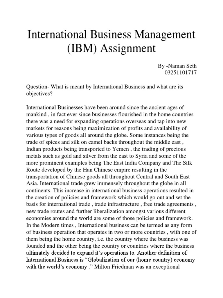 International Business Management PDF | PDF | Trade | Internationalization
