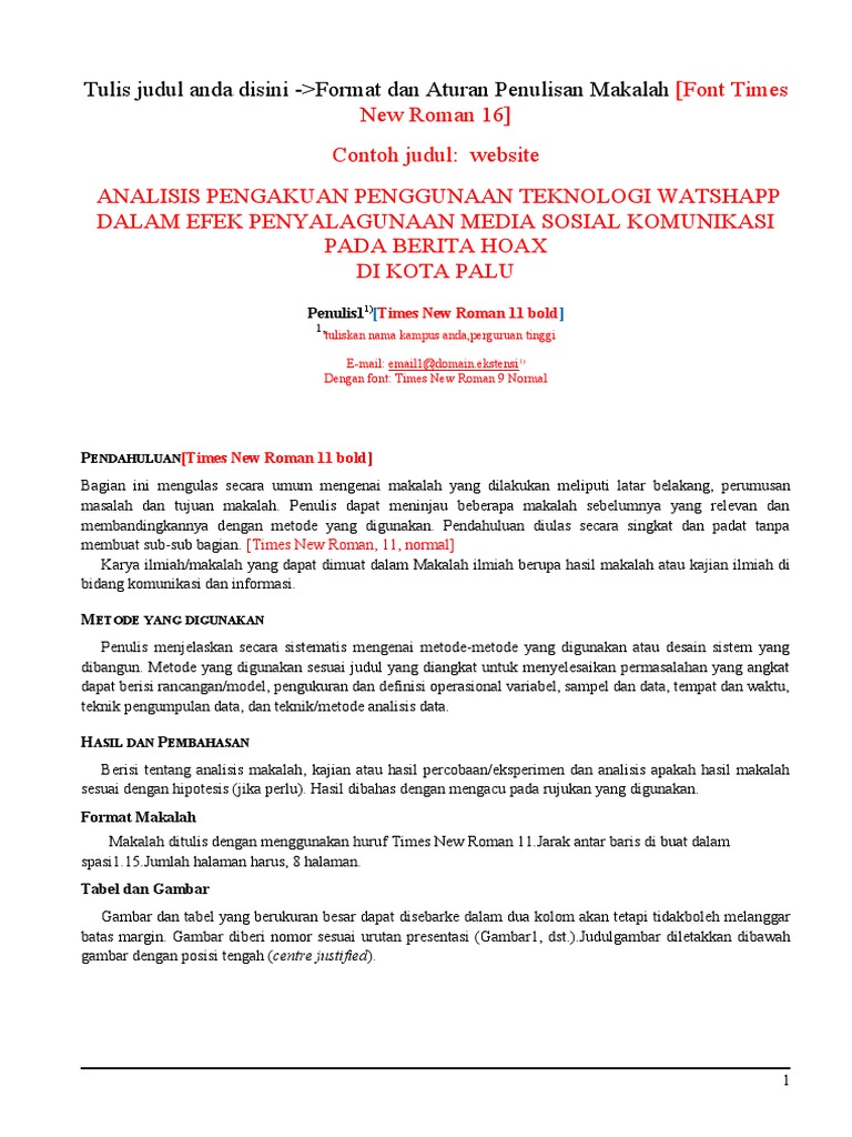 Template Makalah Ilmiah | PDF