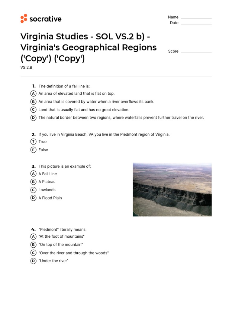 Quiz Virginia Studies - Sol Vs | PDF