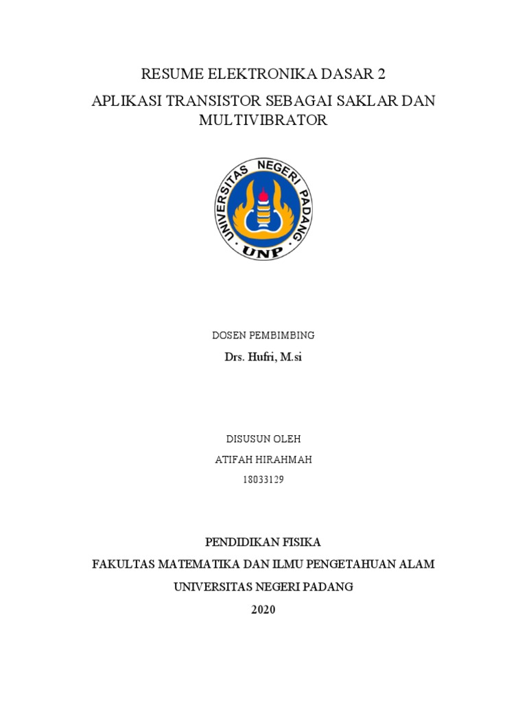 Rangkaian Multivibrator Astabil | PDF