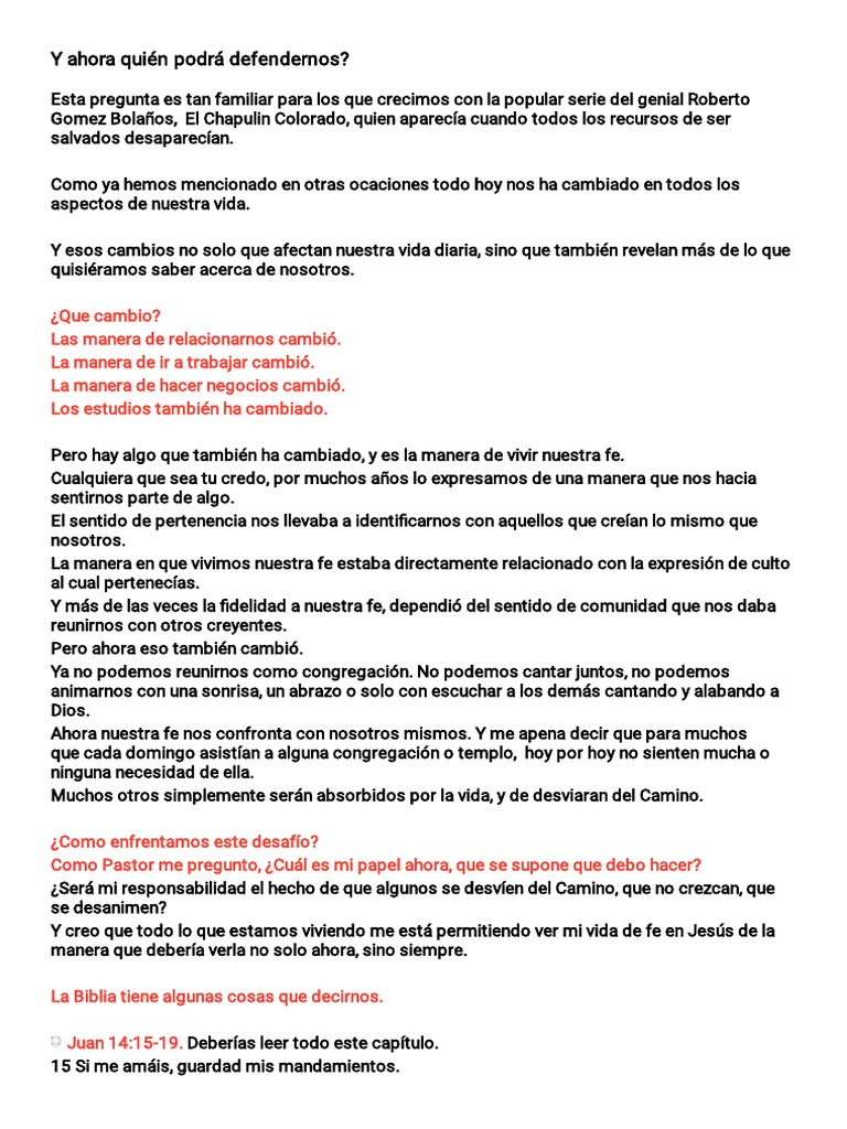 Y Ahora Quien Podra Defendernos Pdf Pdf Espíritu Santo Alma