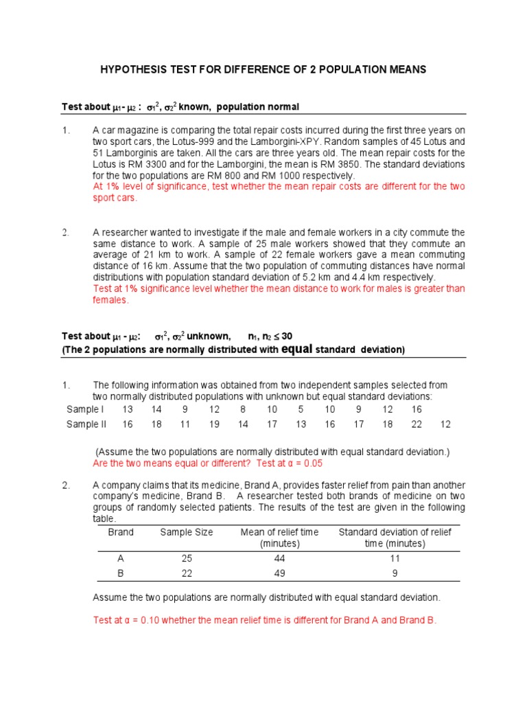 Comparing Means Through Hypothesis Testing: A Guide to Applying the t ...