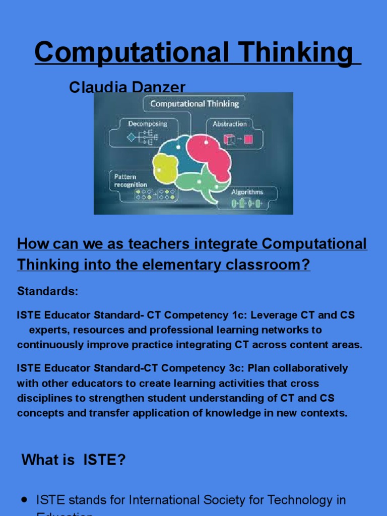 Integrating Computational Thinking in Classrooms | PDF | Communication ...