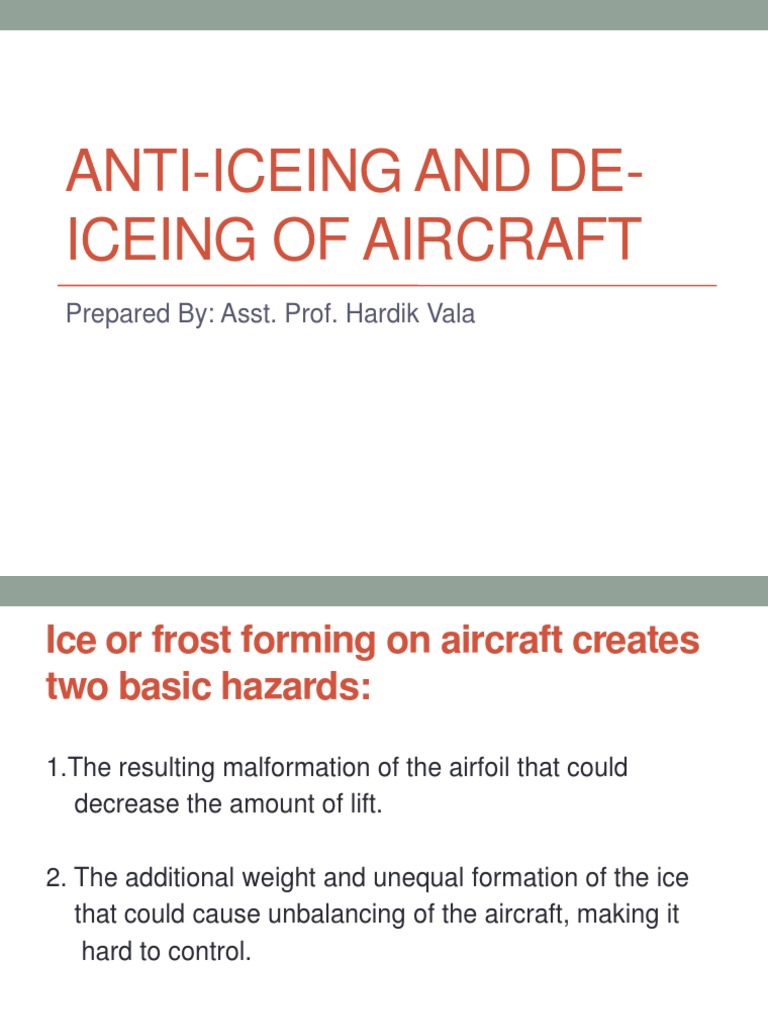 Aircraft Anti-Icing Techniques | PDF | Aviation | Aerospace Engineering