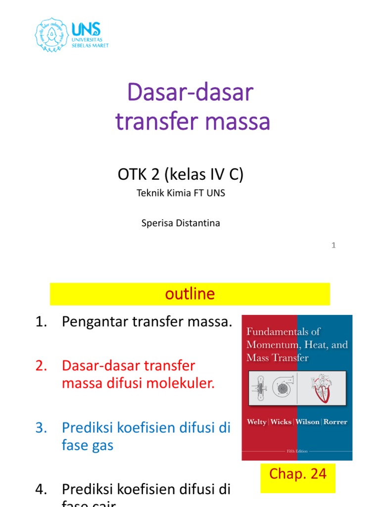Dasar Transfer Massa dalam Kimia | PDF