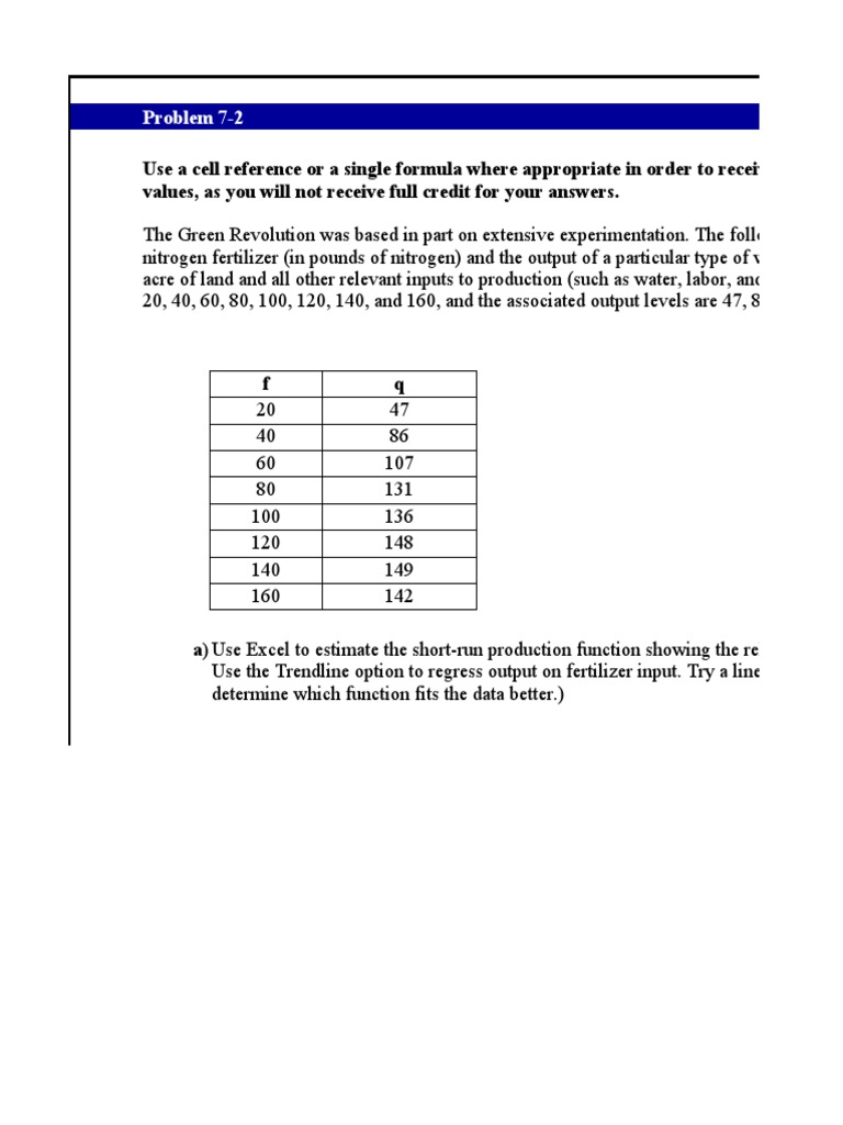 Chapter 5 Problem 7 2 Start Pdf Production Function