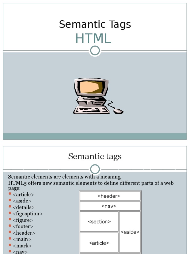 Semantic HTML | PDF