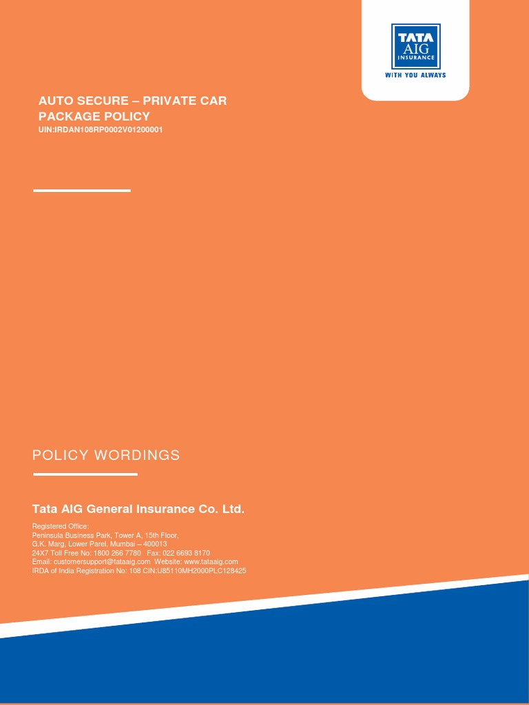 Private Car | PDF | Indemnity | Liability Insurance