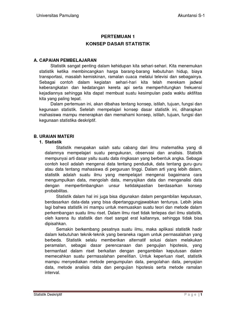 Pertemuan 1 PDF | PDF