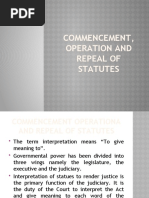 Repeal and Revival of Statutes | PDF | Repeal | Statutory Law