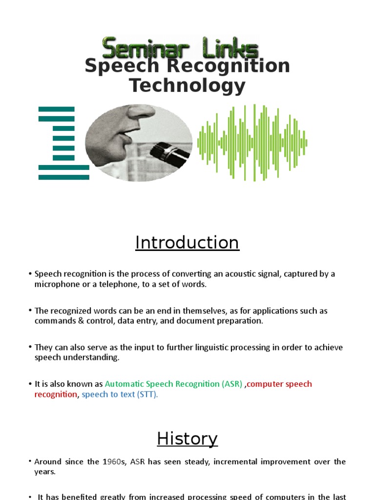 Speech Recognition Technology | PDF | Speech Recognition | Mathematical ...